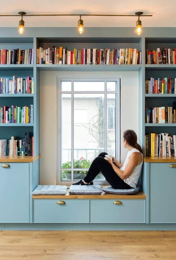 10 Creative Bookshelves Around Windows Ideas - The iambic